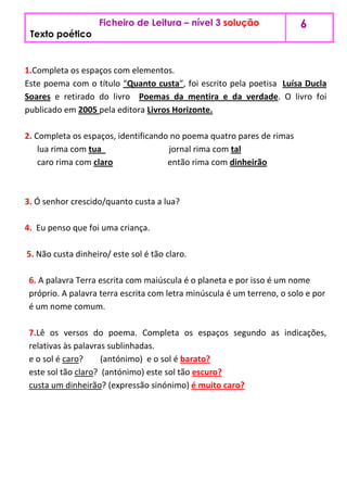 Fichas de leitura | PDF | Poetry | Books and Literature