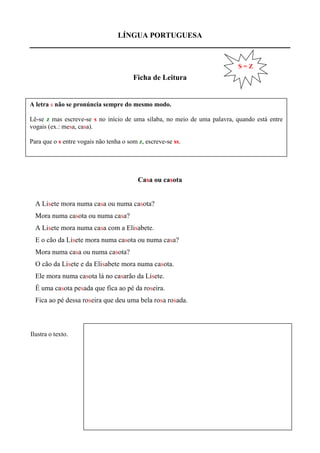 Fichas de Leitura casos de leitura.doc | Birdwatching | Hobbies & Interests