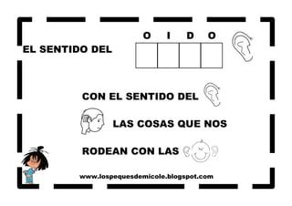 fichas de trabajo para niños los sentidos guia para maestra | DOCX