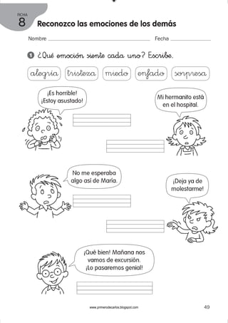 Fichas educacion emocional | PDF