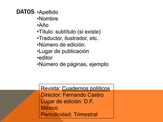 Fichas hemerograficas | PPTX