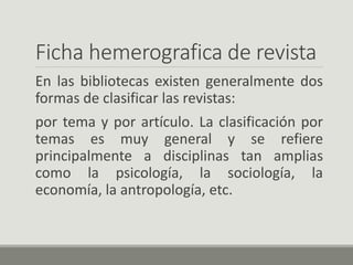 Fichas hemerograficas | PPTX