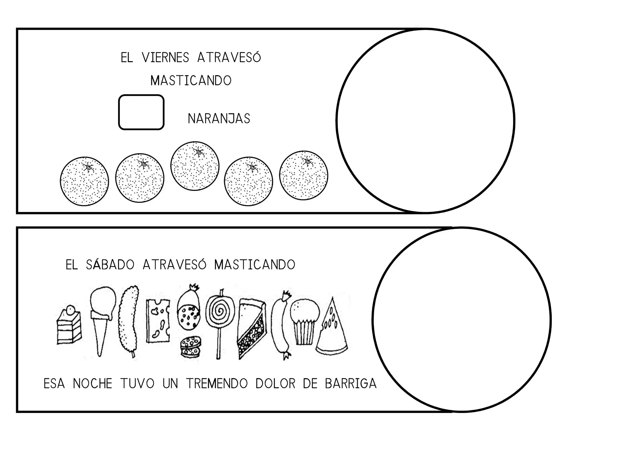 Fichas la pequeña oruga glotona material fotocopiable PDF | PDF