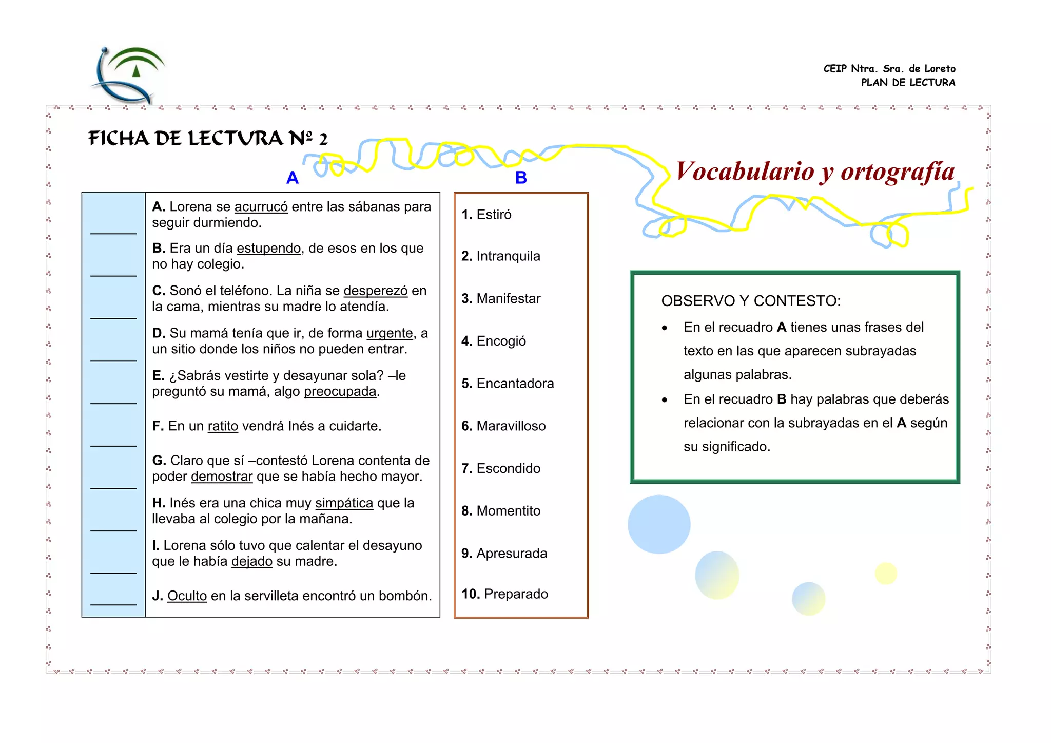Fichas lectura | PPT