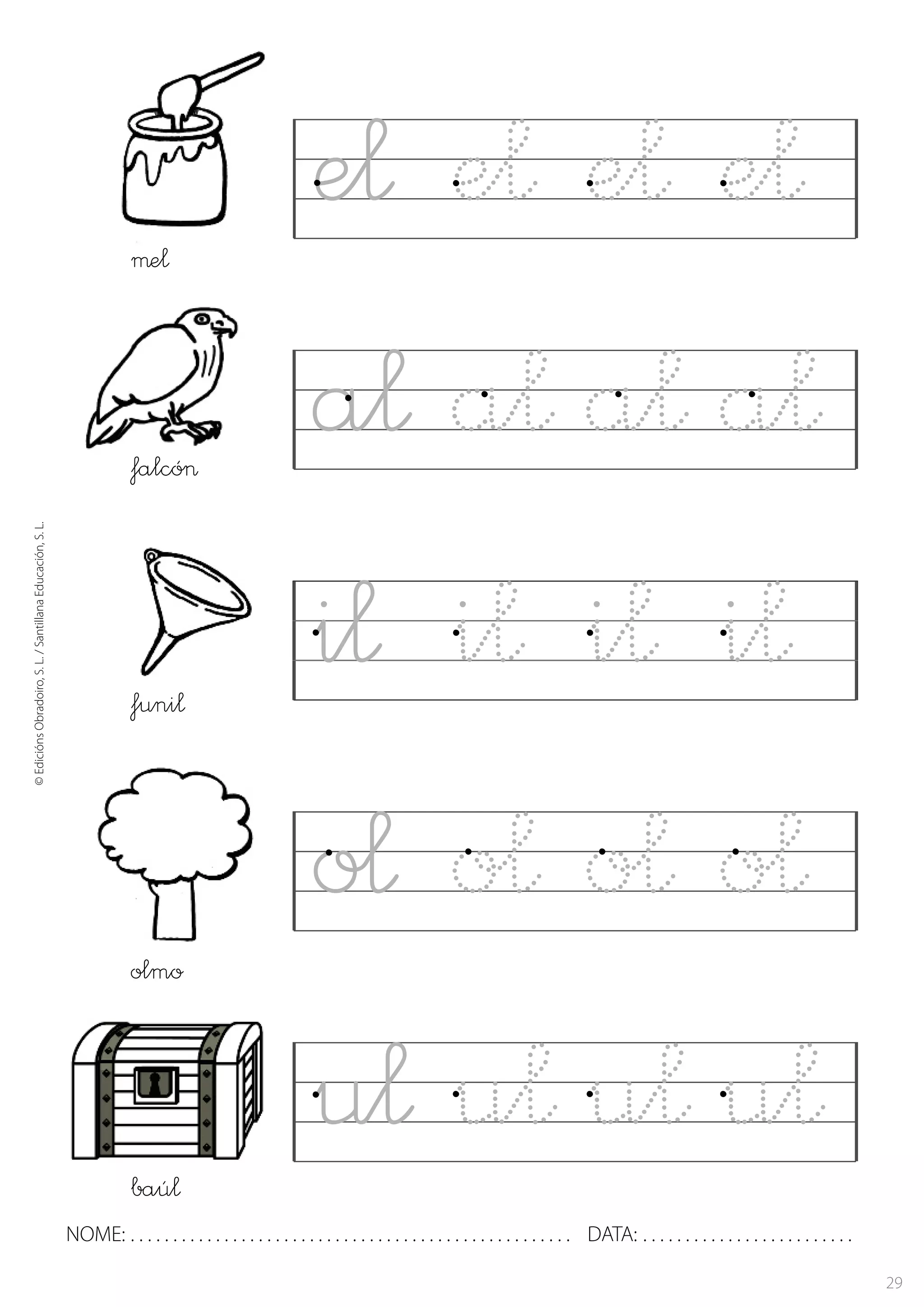 Fichas letra ligada lecto) | PDF