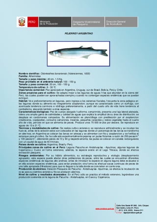Fichas principales especies | PDF