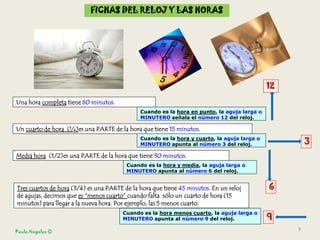 Fichas reloj y horas | PDF