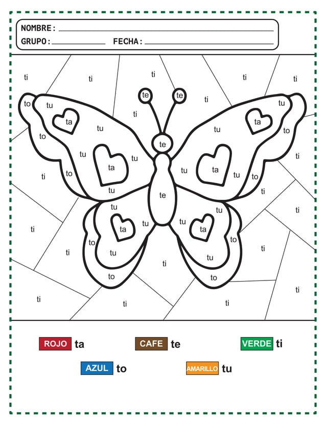 Fichas silabas para colorear | PDF