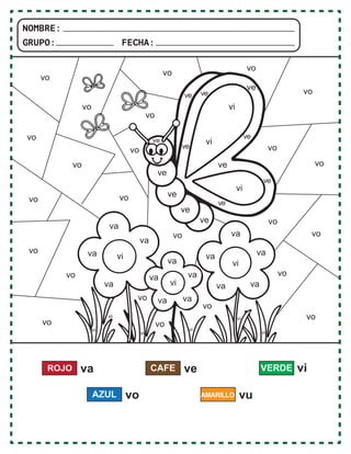 Fichas silabas para colorear | PDF