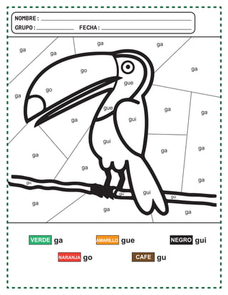 Fichas silabas para colorear | PDF