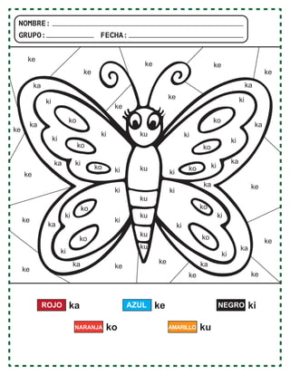Fichas silabas para colorear | PDF