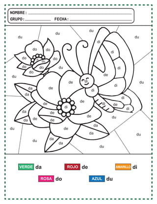 Fichas silabas para colorear | PDF