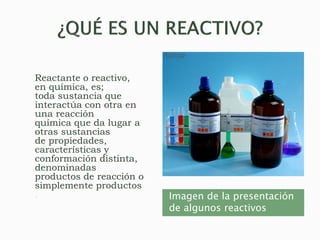 Fichas técnicas de los reactivos | PDF