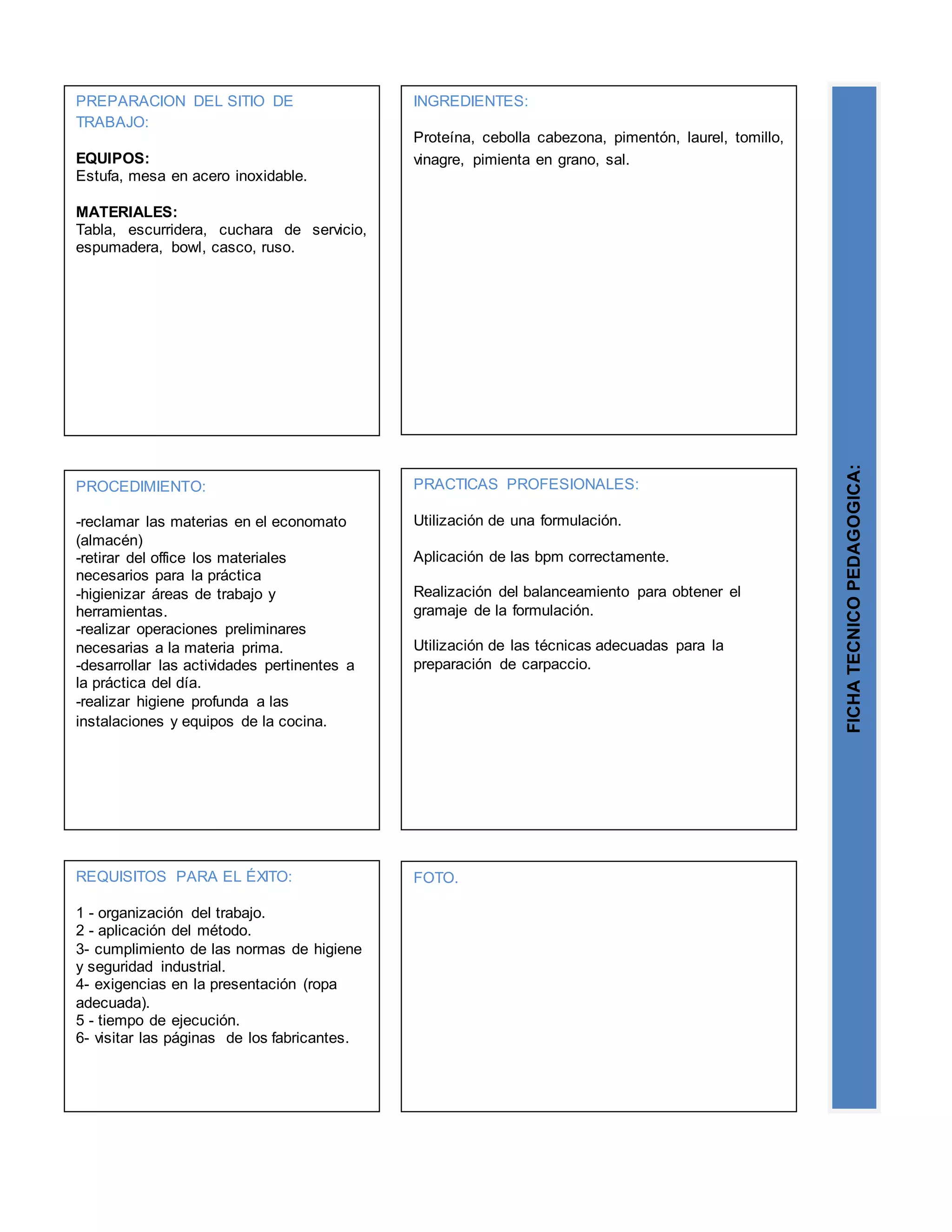 Fichas tecnicas | PDF