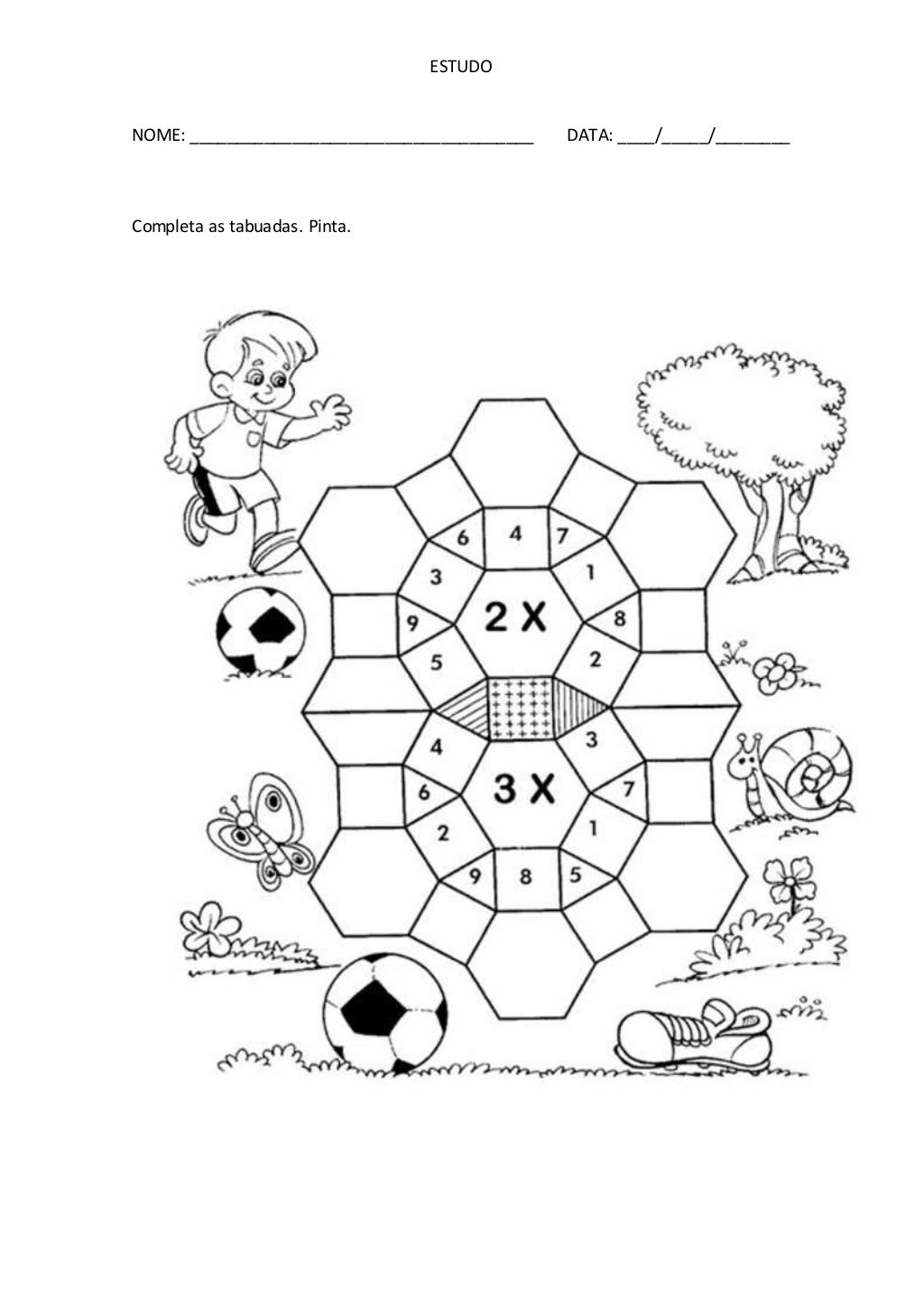 Ficha tabuadas | DOCX