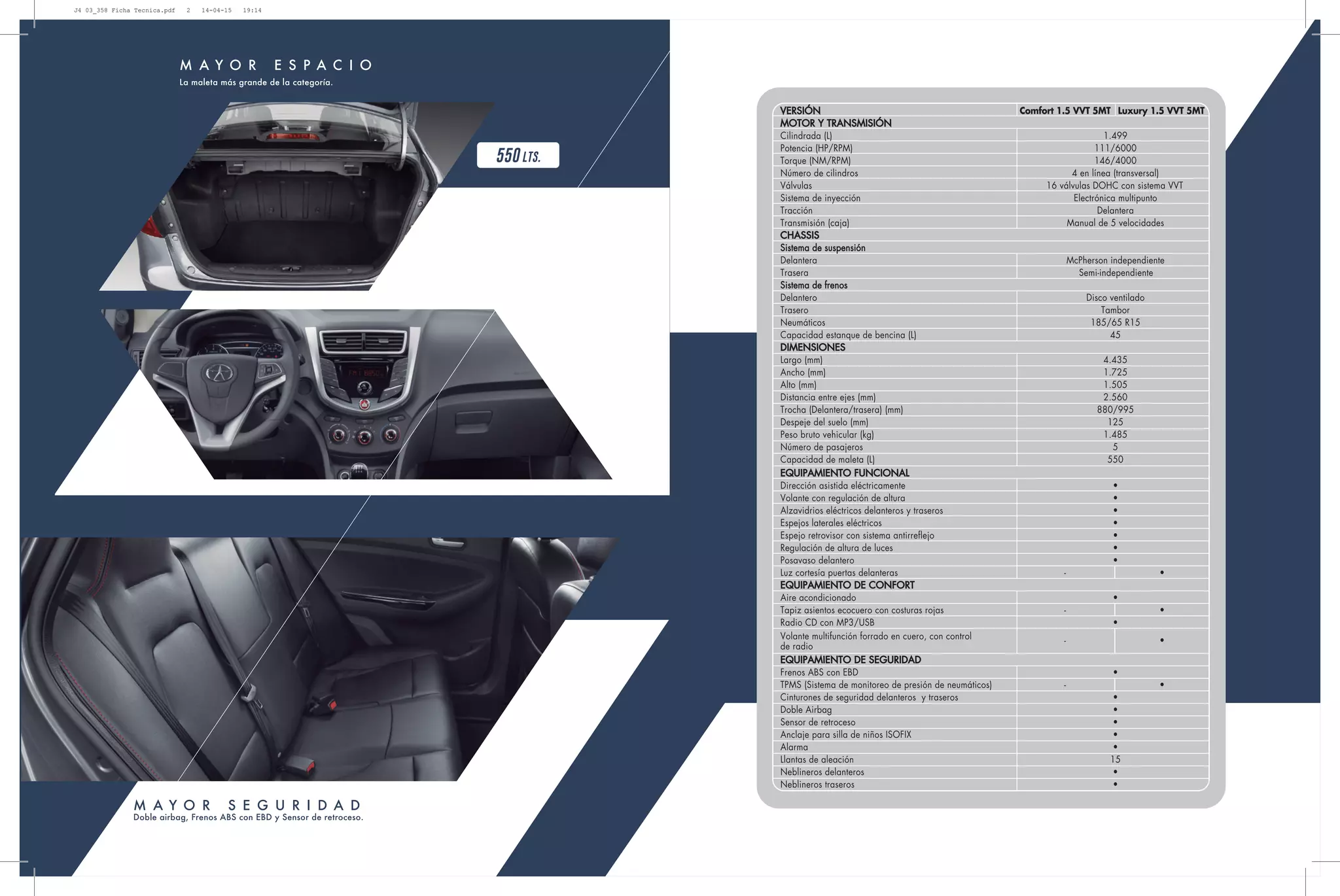 Ficha técnica JAC J4 | PPT