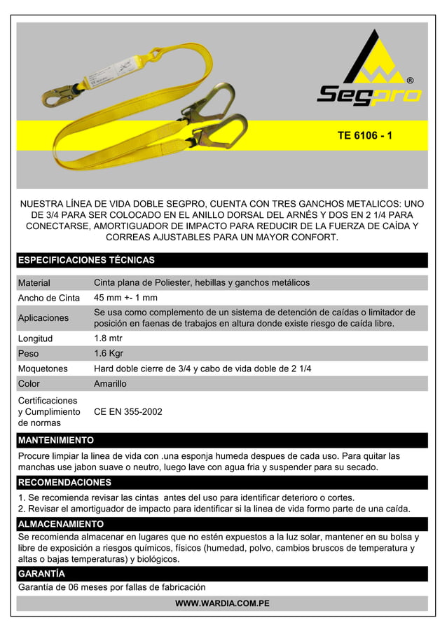 Linea De Vida Retractil Msa Vtec Mini Pfl 6ft Original !!! Envío gratis ...