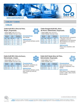 Ficha tecnica cable de acero | PDF