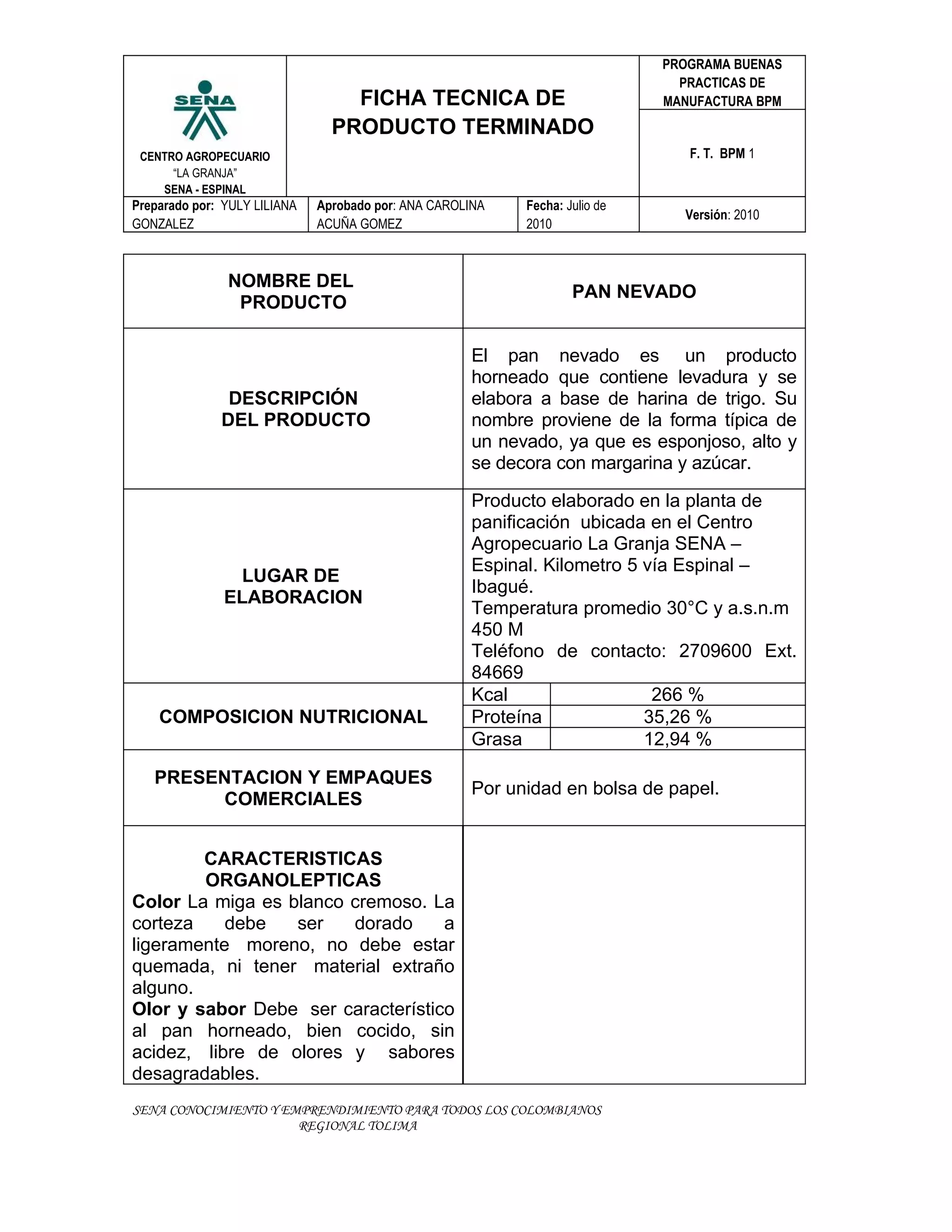 Ficha tecnica de_pan_nevado[1].do2[1] | DOC