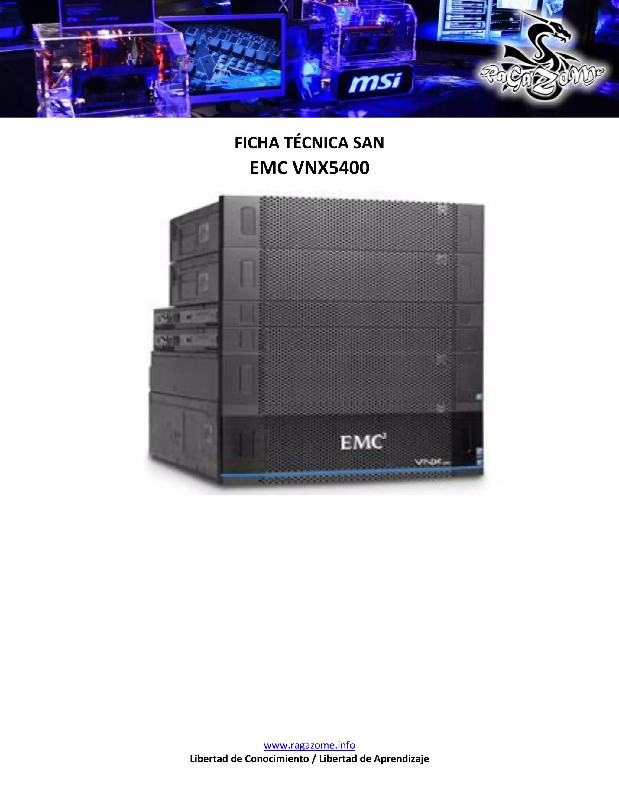 Ficha Tecnica EMC VNX5400 | PDF