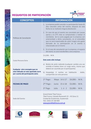 Ficha tecnica expositores mexico | PDF