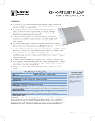 Ficha tecnica kenkofit_pillow | PDF