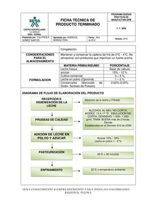 FICHA TECNICA DEL KUMIS | PDF