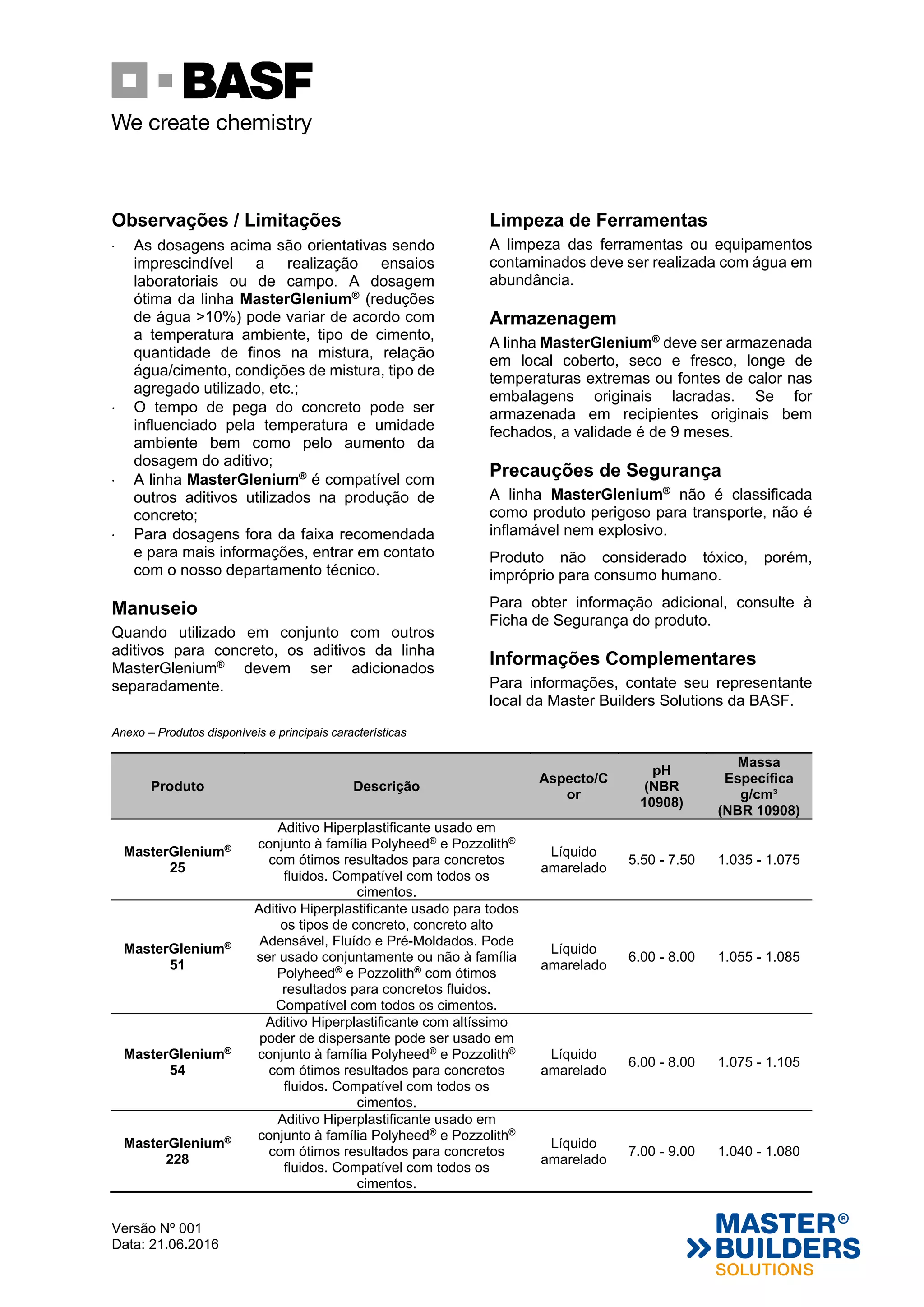 Ficha tecnica master_glenium | PDF