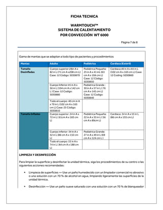 Unidad de calentamiento WarmTouch ™ | PDF