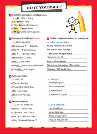 worksheet of the verb To Be all forms.pdf