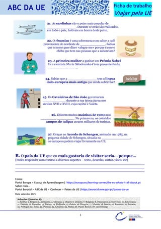 Ficha | Viajar pela UE | PDF