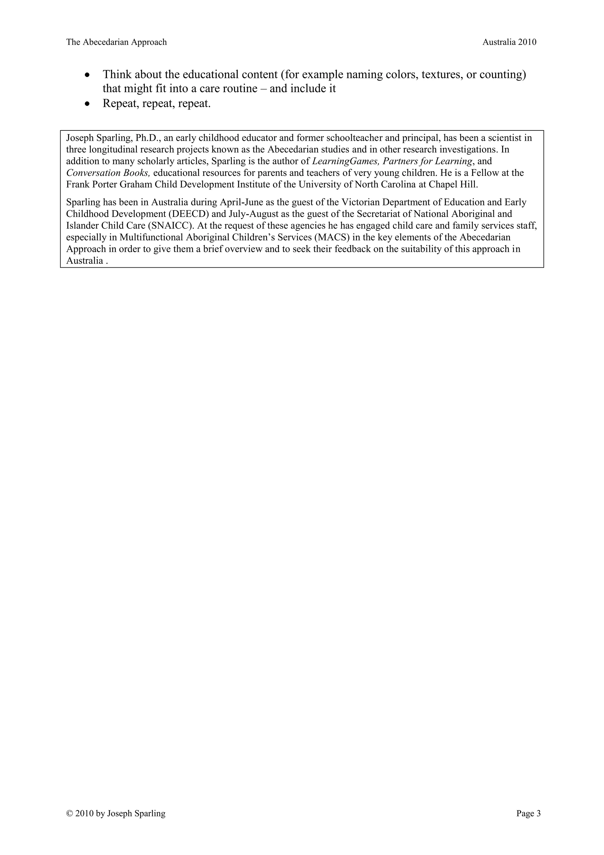 Fiche abecedarian par j. sparling | DOCX
