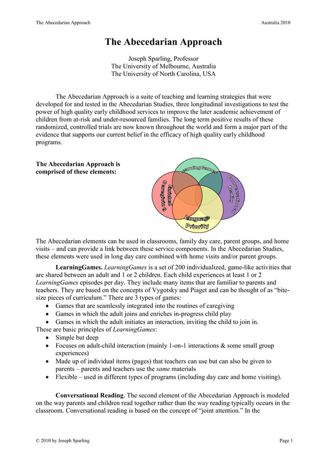 Fiche abecedarian par j. sparling | DOCX | Daycare and Pre-School ...
