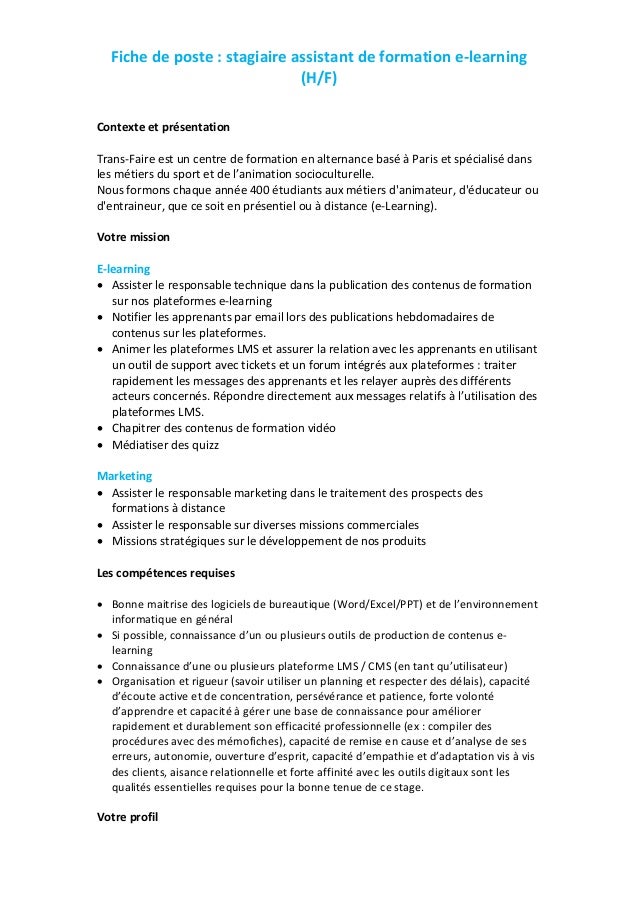 Fiche De Poste Assistant Formation Aiteeny - vrogue.co Fiche De Poste Assistant Formation Aiteeny - vrogue.co