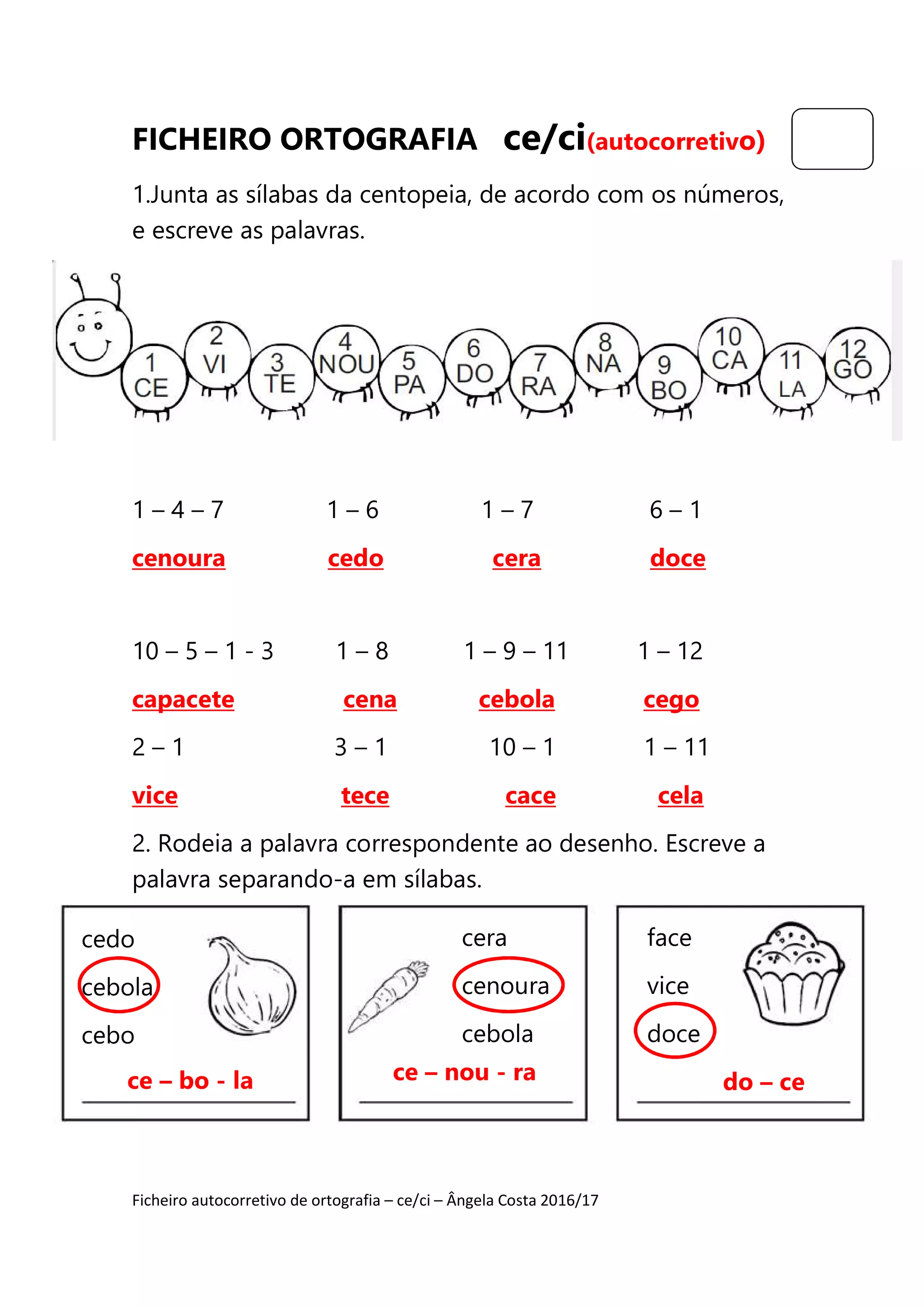 Ficheiro ortografia ce_ci | PDF