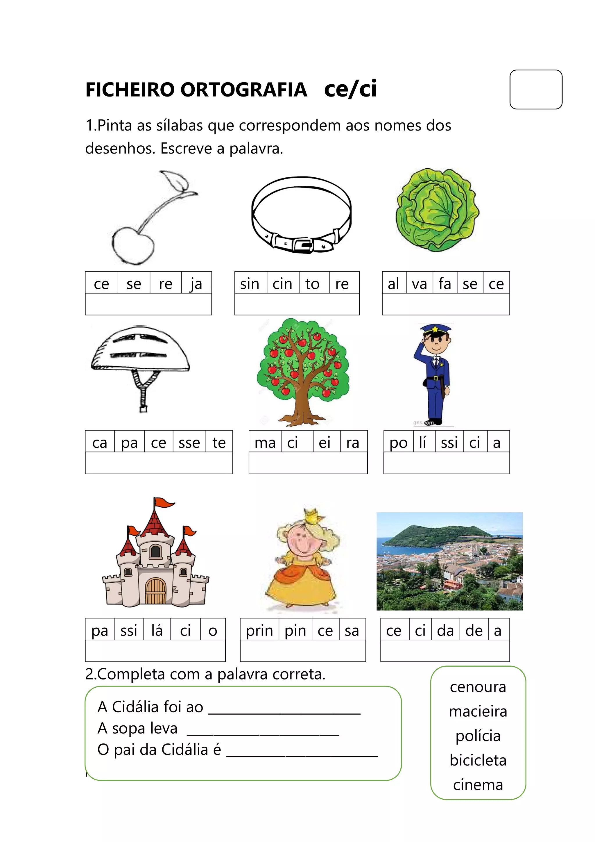 Ficheiro ortografia ce_ci | PDF