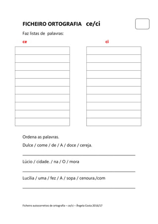 Ficheiro ortografia ce_ci | PDF