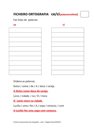 Ficheiro ortografia ce_ci | PDF