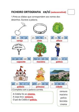 Ficheiro ortografia ce_ci | PDF