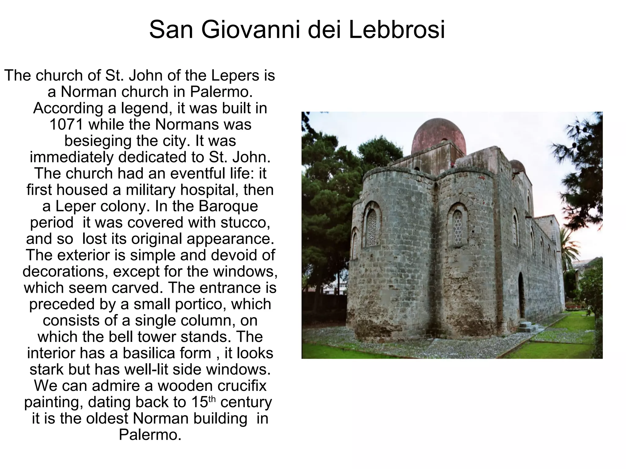 Monumenti di Palermo (Presentazione di Salvatore Fichera) | PPT