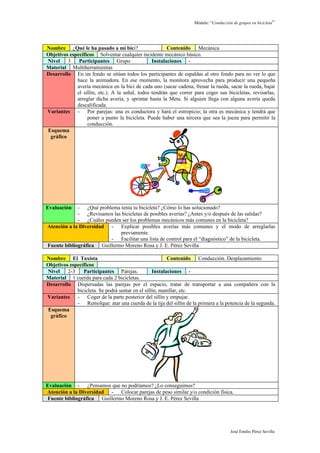 Fichero actividades con bicicleta | DOC