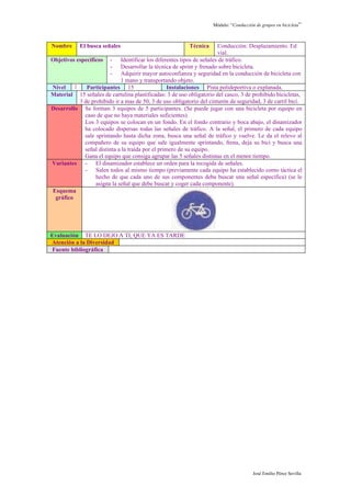 Fichero actividades con bicicleta | DOC