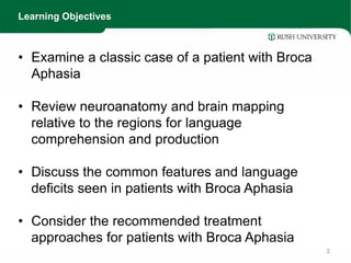 Characteristics and Management of a Classic Case of Broca Aphasia | POTX