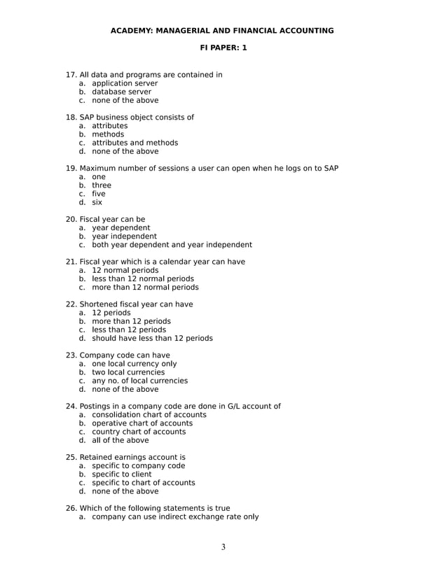 Fico interview questions set 1 | PDF | Business Accounting & Finance | Business