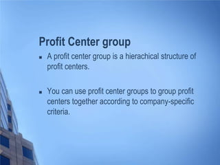 SAP FICO-Profit center accounting | PPT