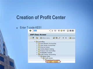 SAP FICO-Profit center accounting | PPT