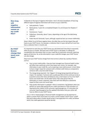 FICO Score FAQs | PDF