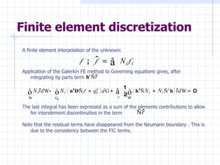 FINITE ELEMENT FORMULATION FOR CONVECTIVE-DIFFUSIVE PROBLEMS WITH SHARP GRADIENTS USING FINITE ...