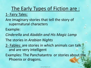 Fiction (Novel + short stories) | PPTX