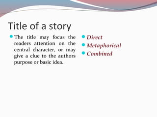 Literary Text Analysis: Basics | PPT